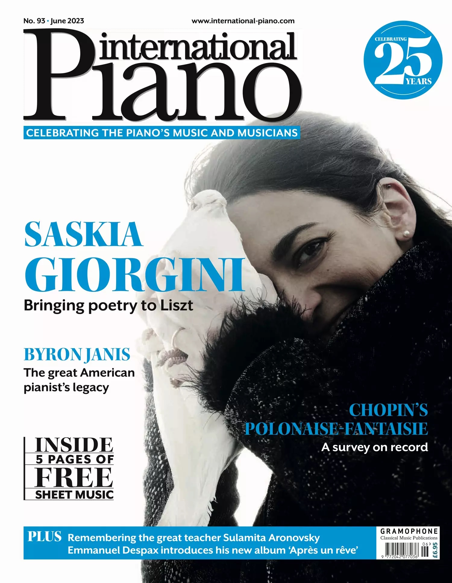 Saskia Giorgini Featured on the Cover of International Piano June Issue - Pentatone